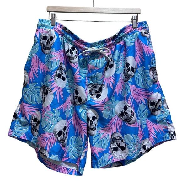 No Boundaries | Swim | No Boundaries Mens 2xl 4446 Swim Trunks 7 Skull ...